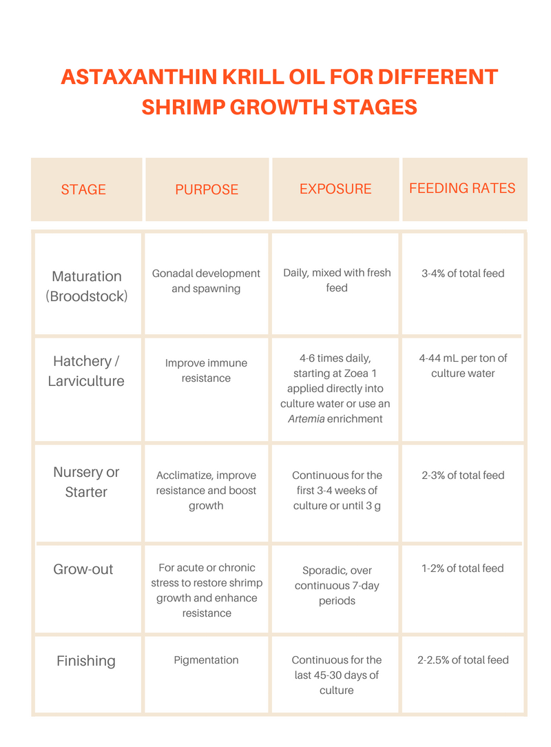 How Astaxanthin Functions in Different Shrimp Growth Stages